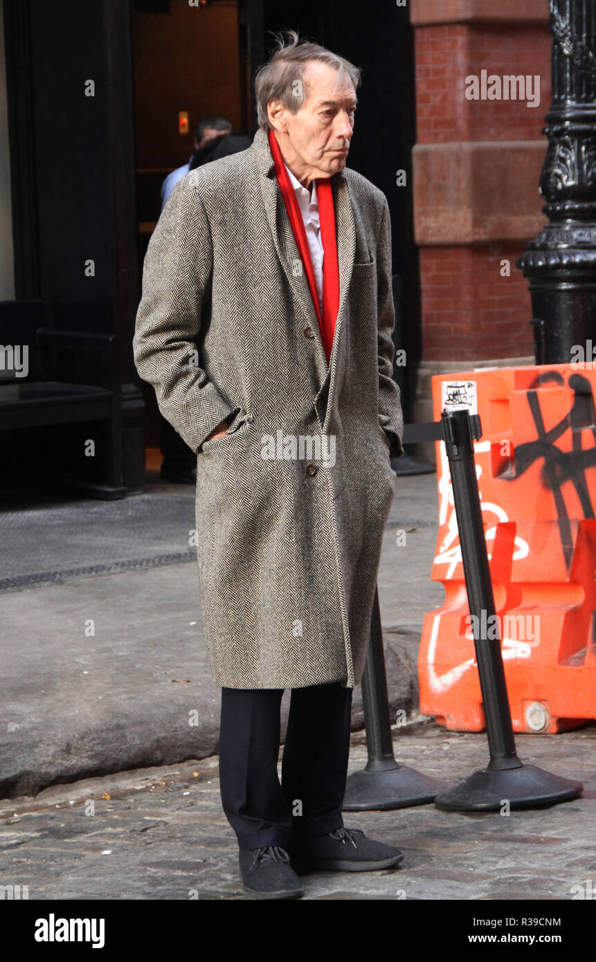 New York, NY, USA. 21st Nov, 2018. Charlie Rose seen in New York City ...