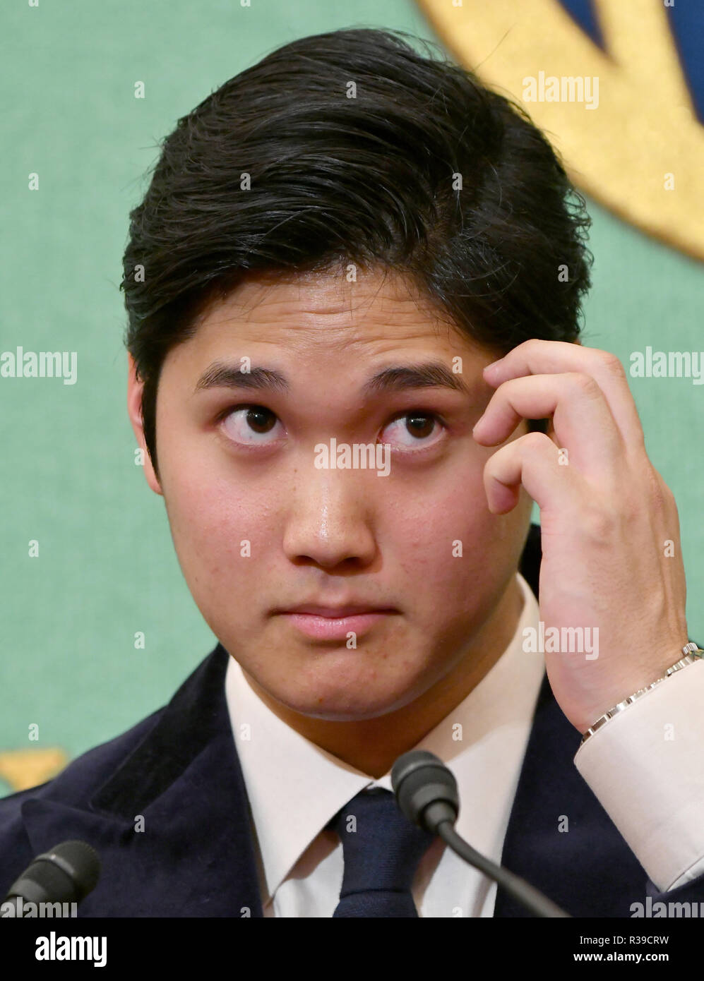 Tokyo, Japan. 22nd Nov, 2018. Shohei Otani, Los Angeles Angels two-way ...