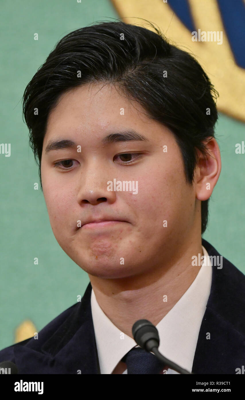 Tokyo, Japan. 22nd Nov, 2018. Shohei Otani, Los Angeles Angels two-way ...