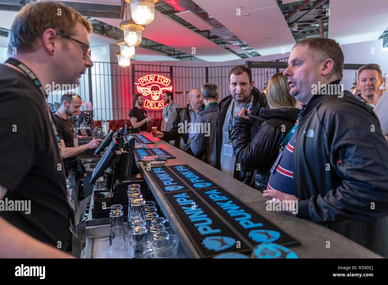 Edinburgh, Scotland, 22 November 2018.Scottish craft beer brewer ...