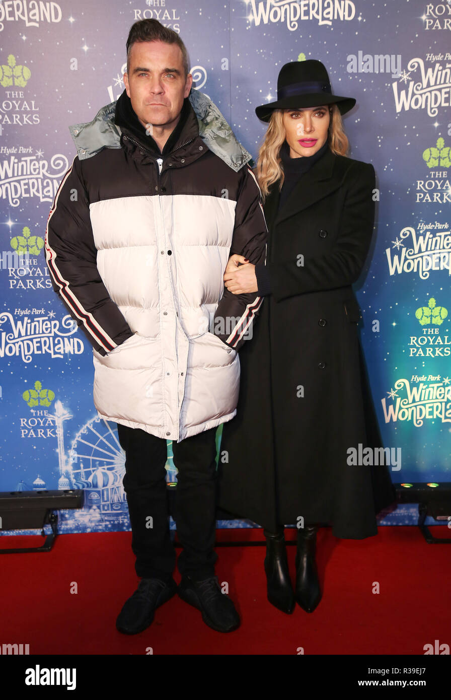 London UK, 21 November 2018. Ayda Field Williams, Robbie Williams, Hyde ...