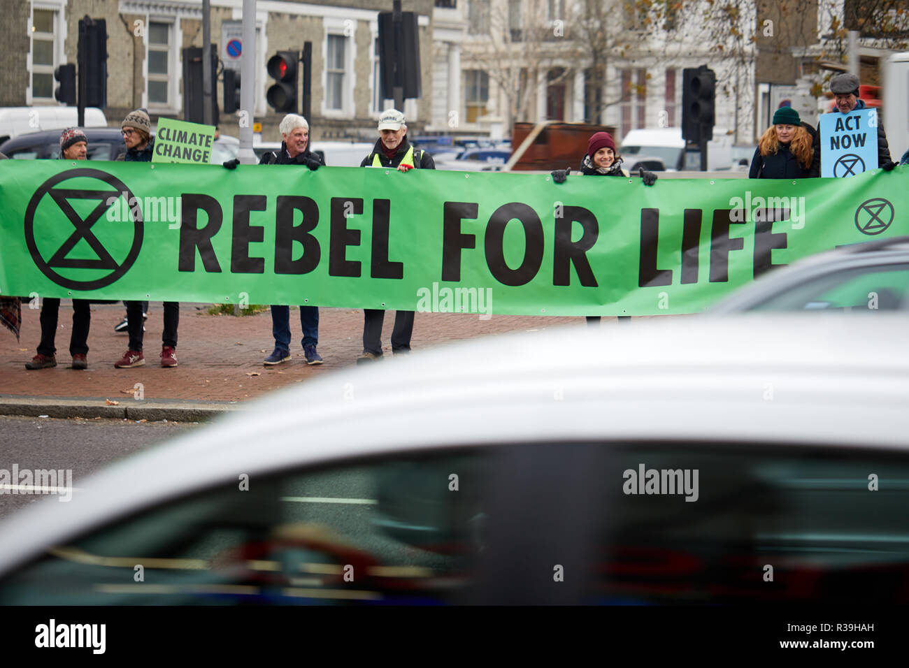 Cars pass protest hi-res stock photography and images - Alamy