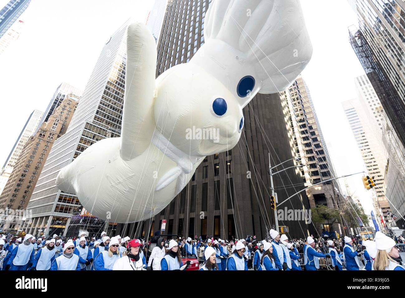 New York, NY, USA. 22nd Nov, 2018. The Pillsbury Doughboy balloon at ...