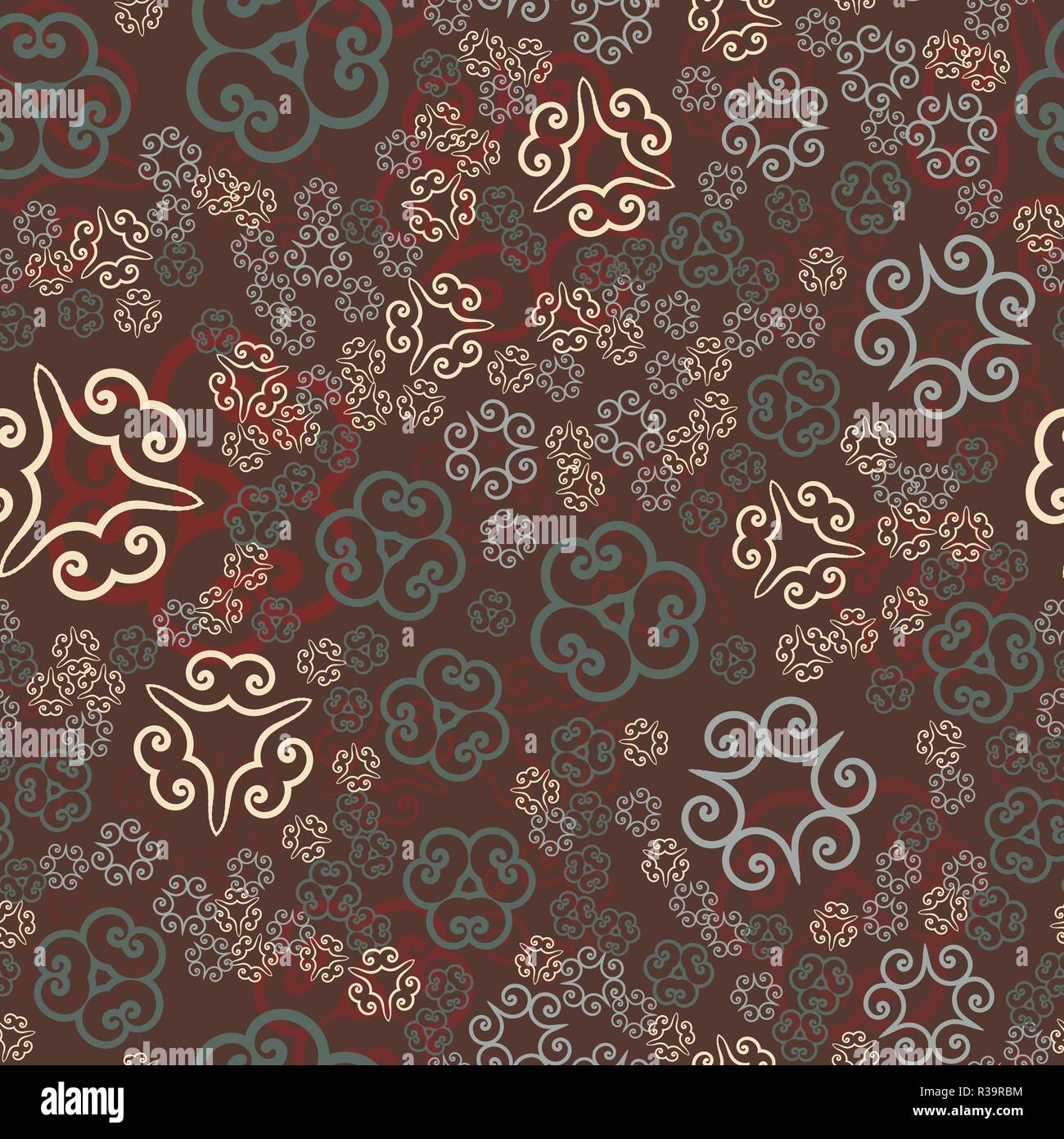 Seamless mandala pattern for printing on textile or paper. Hand drawn ...