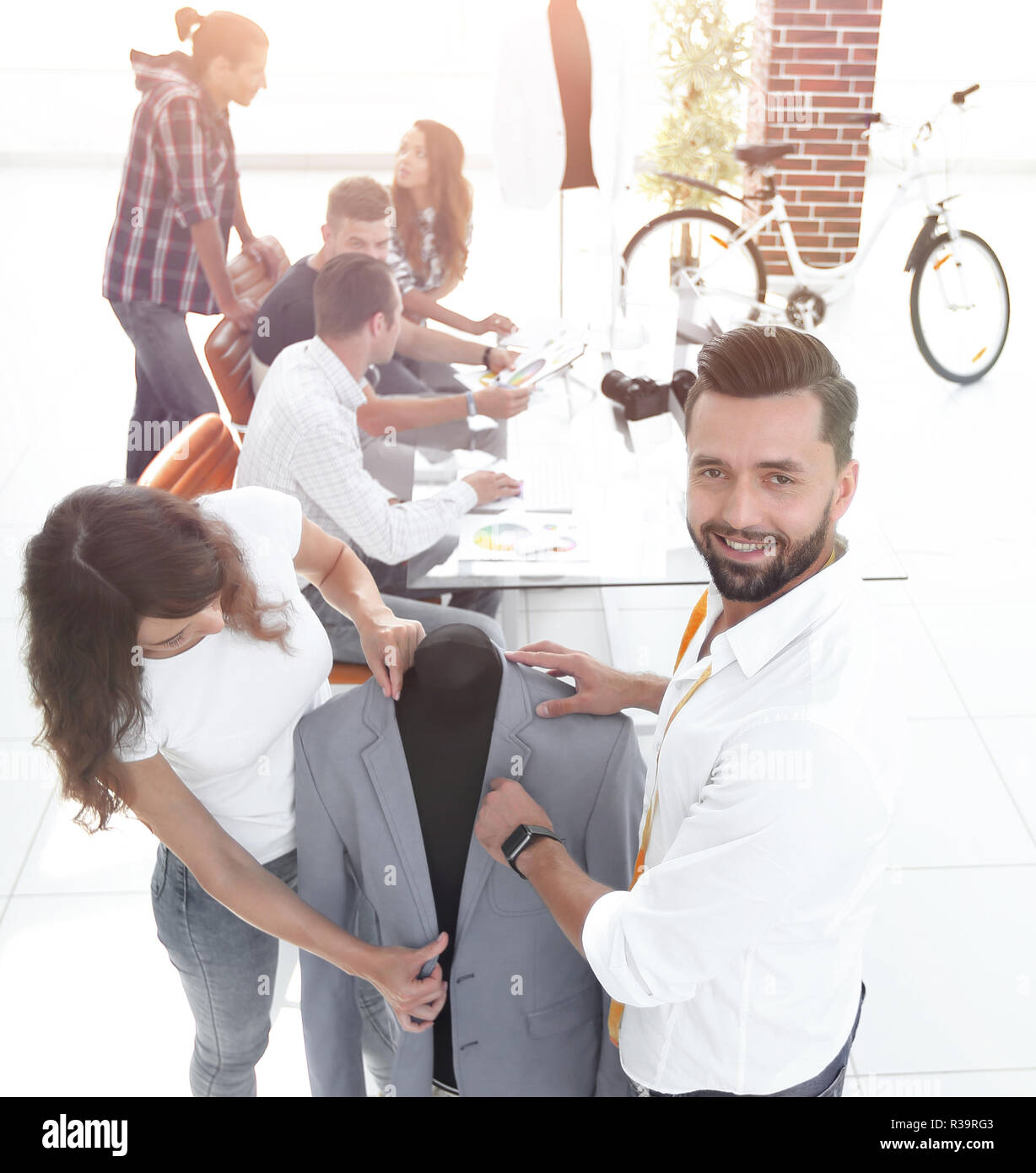designers working on new models menswear Stock Photo - Alamy