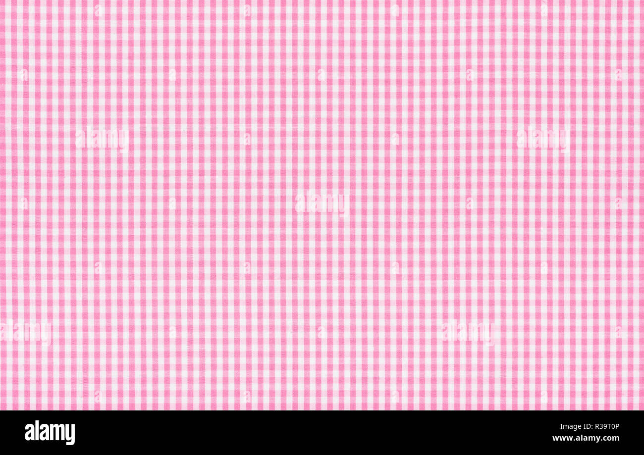 pink and white checkered fabric Stock Photo - Alamy