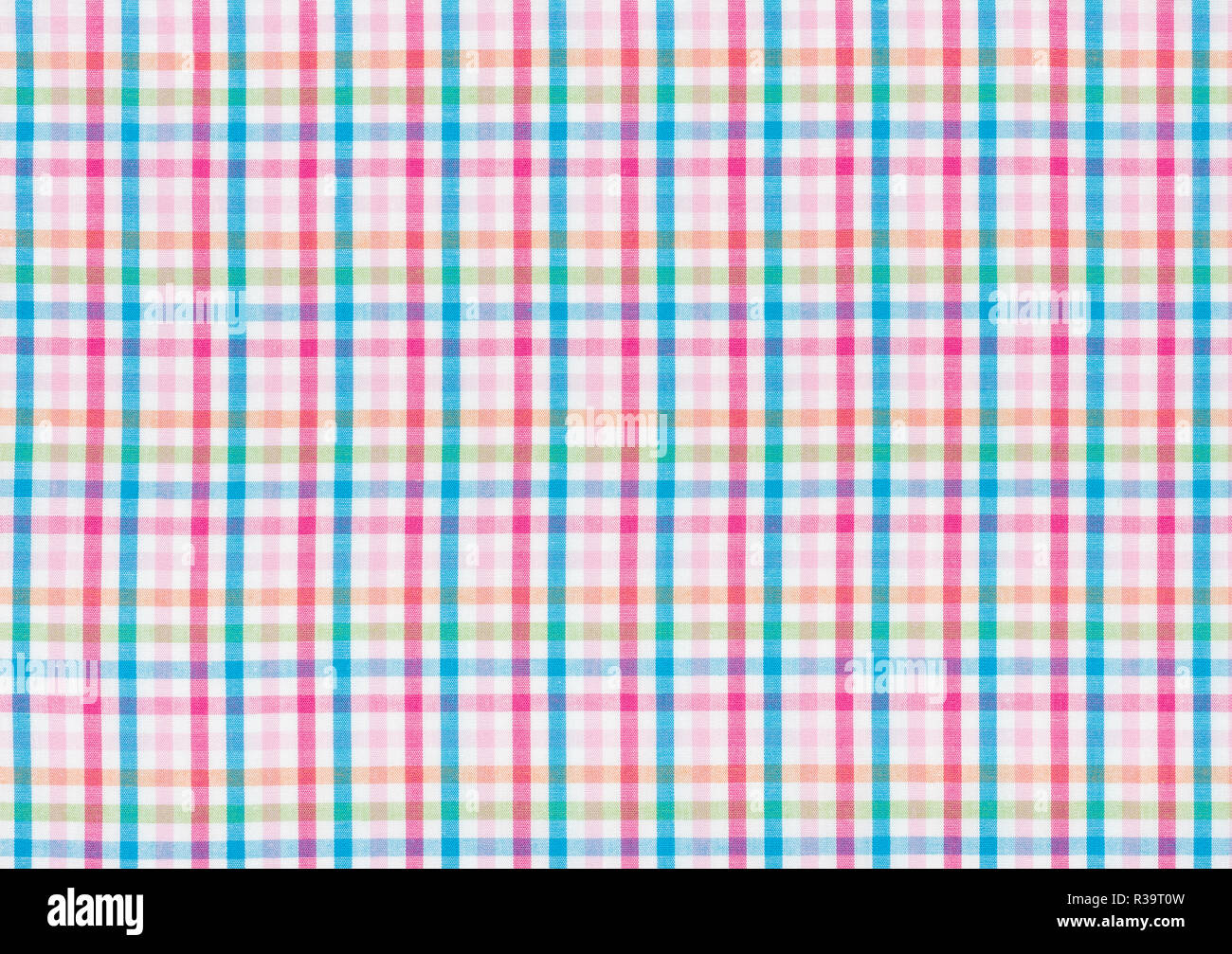 fabric with colorful plaid pattern Stock Photo - Alamy