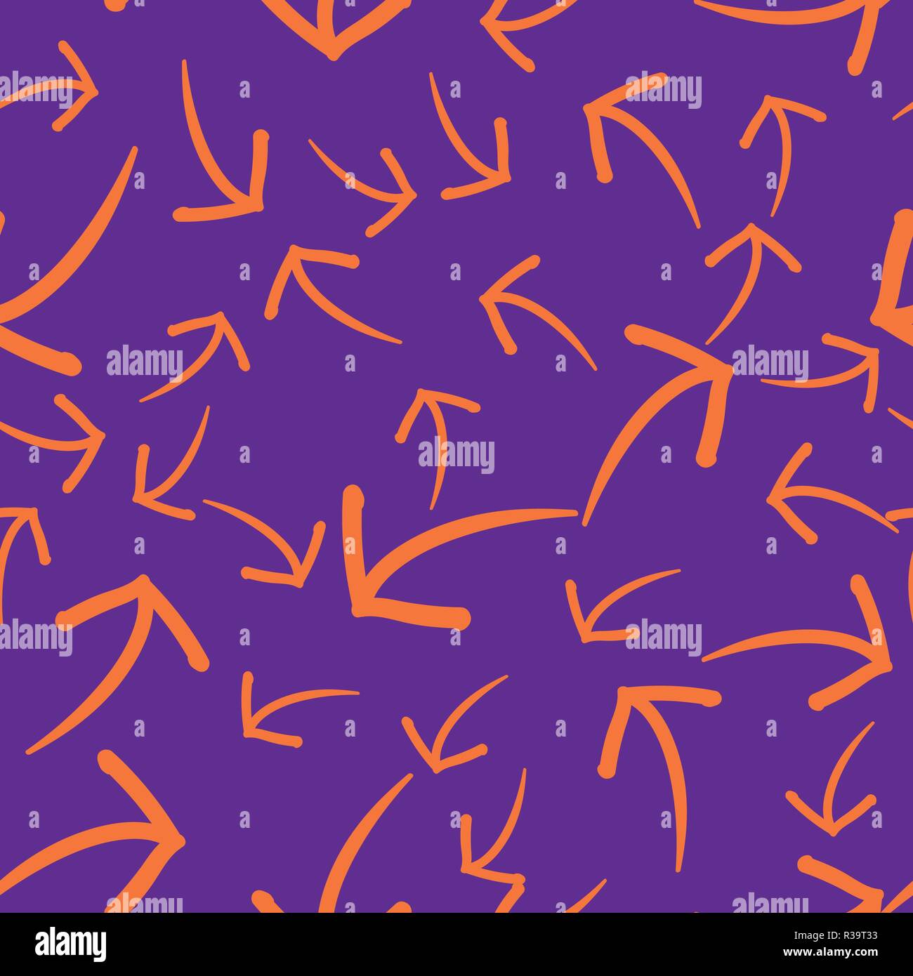 Seamless abstract pattern with stylized chaotic arrows. Vector ...