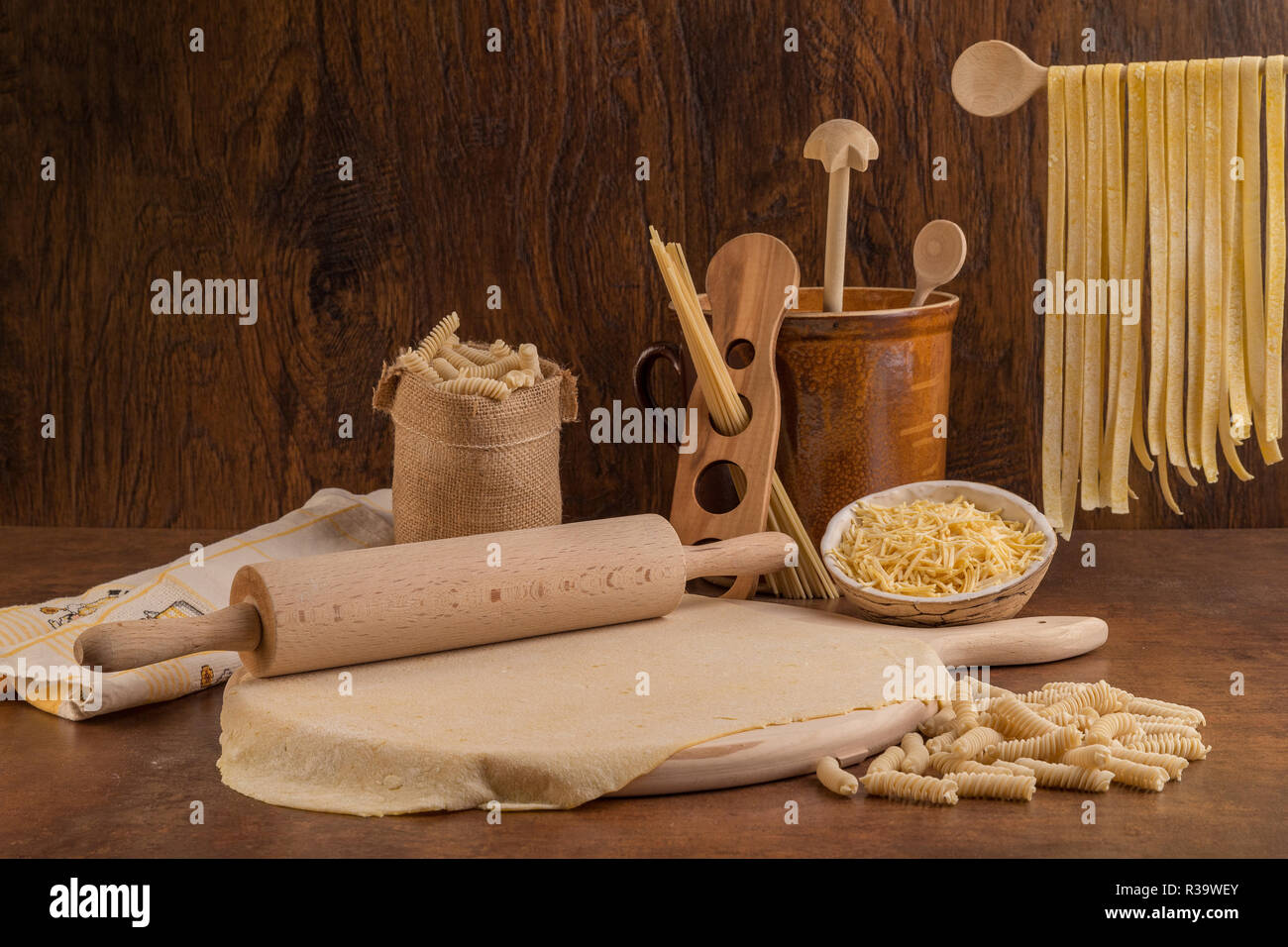 making pasta itself Stock Photo - Alamy