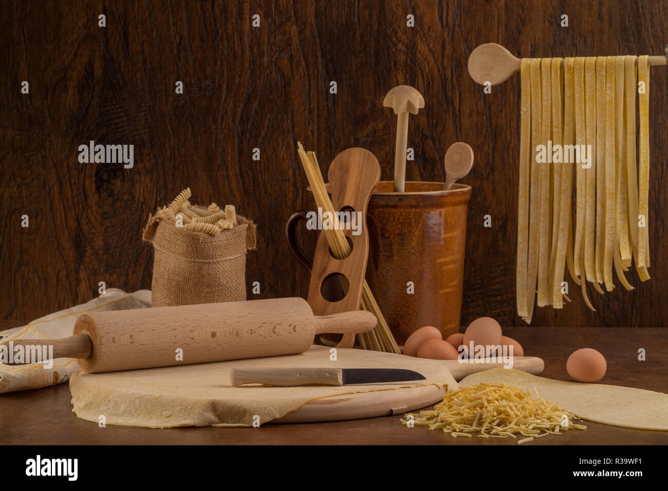 making pasta itself Stock Photo - Alamy