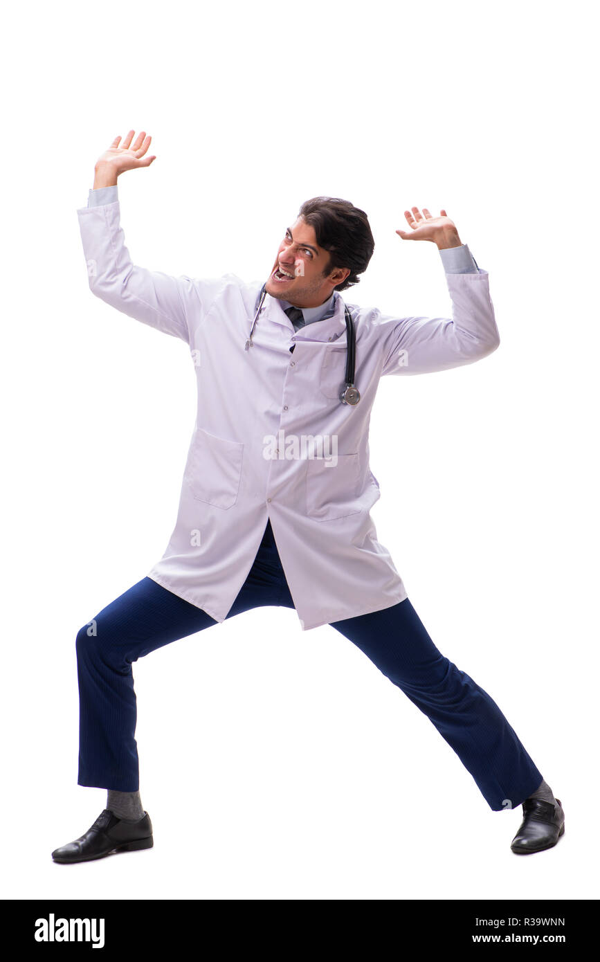 Young handsome doctor under hi-res stock photography and images - Alamy