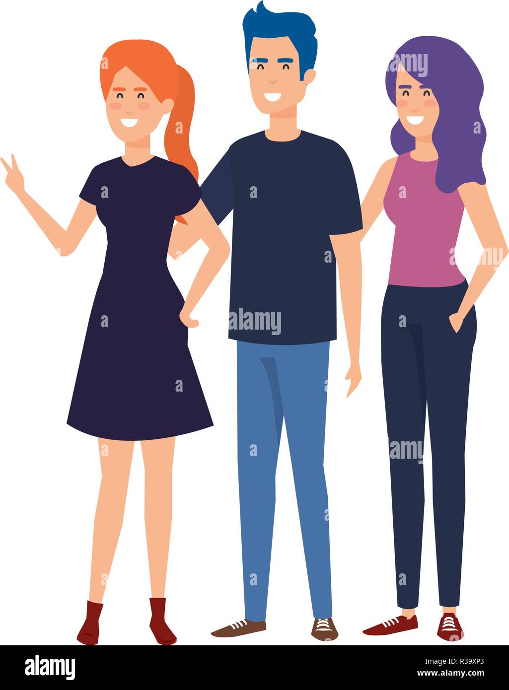 group of people characters vector illustration design Stock Vector ...