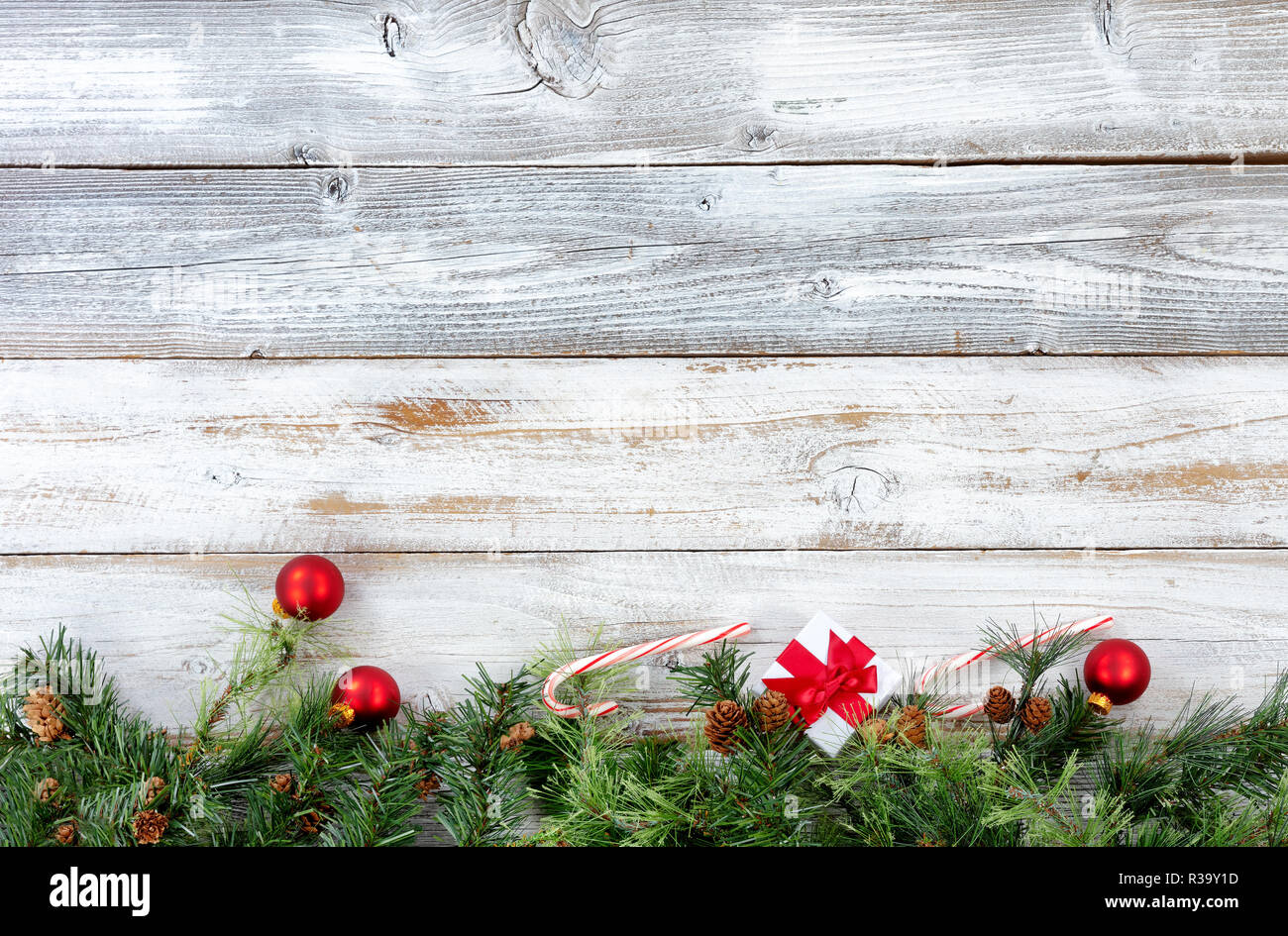 Christmas Ornaments Bottom Border