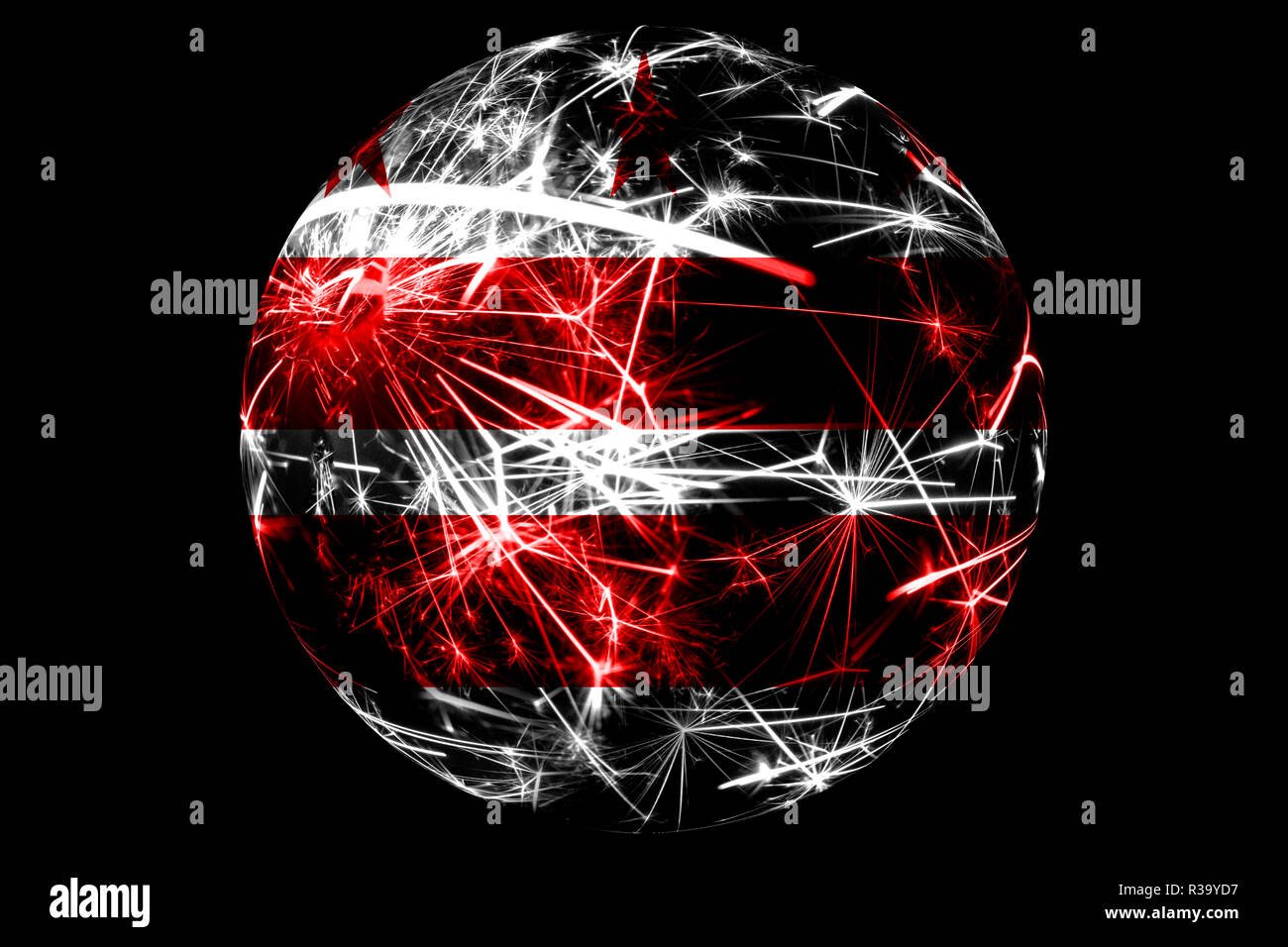 Abstract Washington D.C sparkling flag. American Christmas ball holiday ...