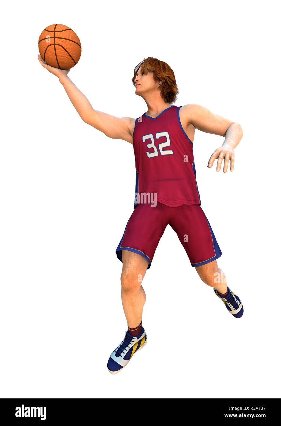 3d human basketball player ball hi-res stock photography and images - Alamy