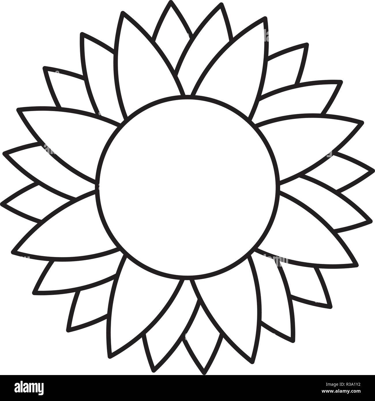 cute sunflower isolated icon Stock Vector Image & Art - Alamy