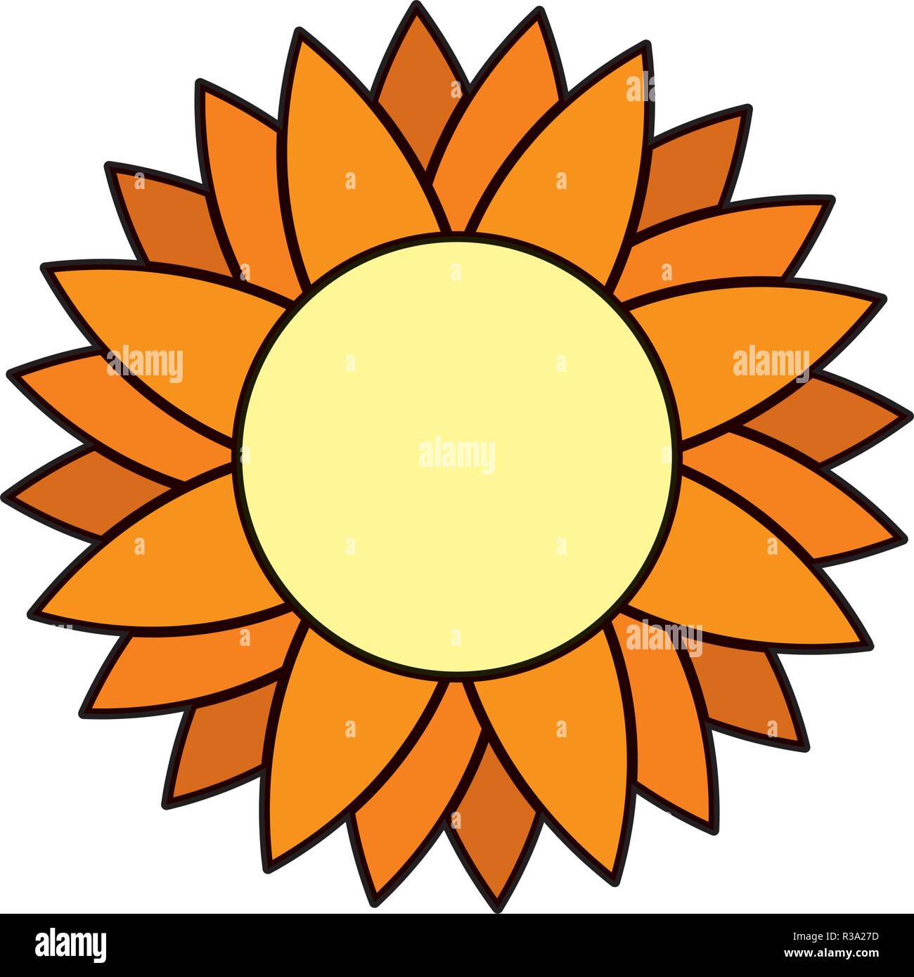 cute sunflower isolated icon Stock Vector Image & Art - Alamy