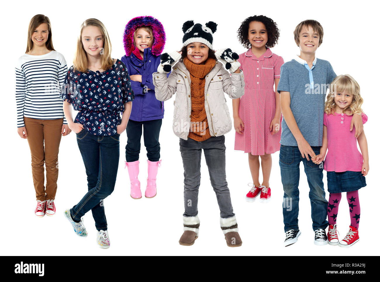 Kid standing with project Cut Out Stock Images & Pictures - Alamy