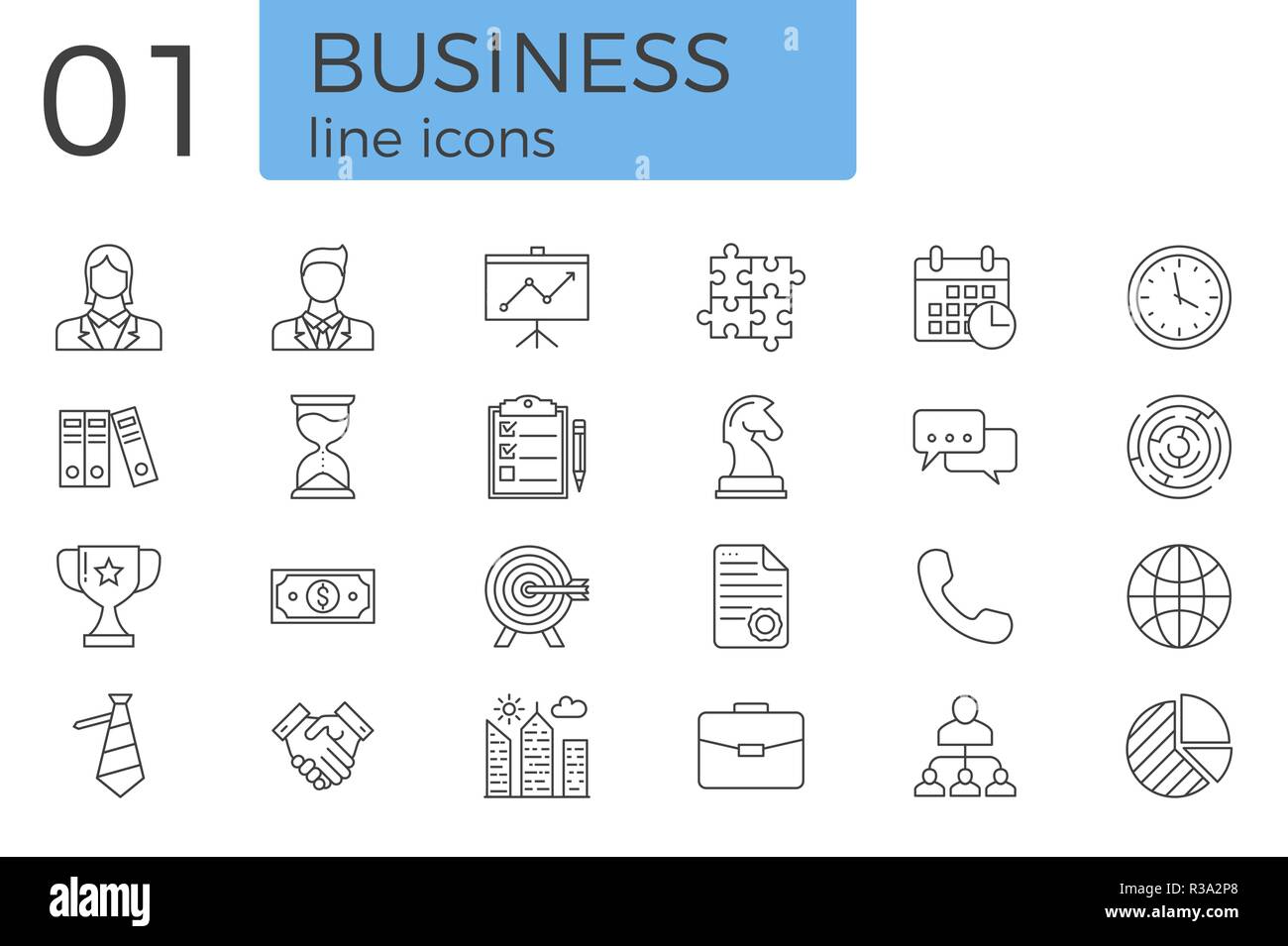 Business Related Vector Line Icons Set Stock Vector Image & Art - Alamy