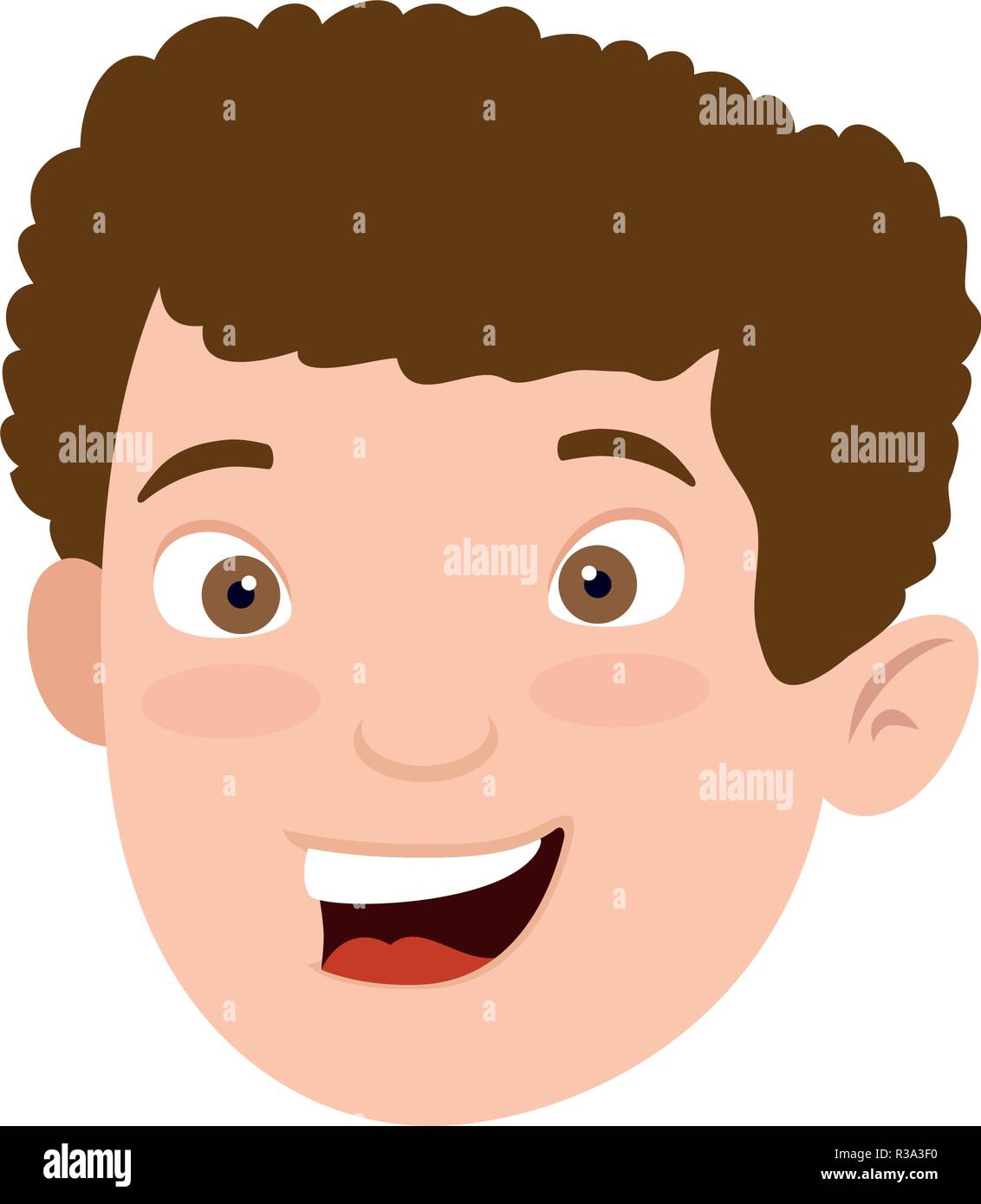 cute little boy head character Stock Vector Image & Art - Alamy
