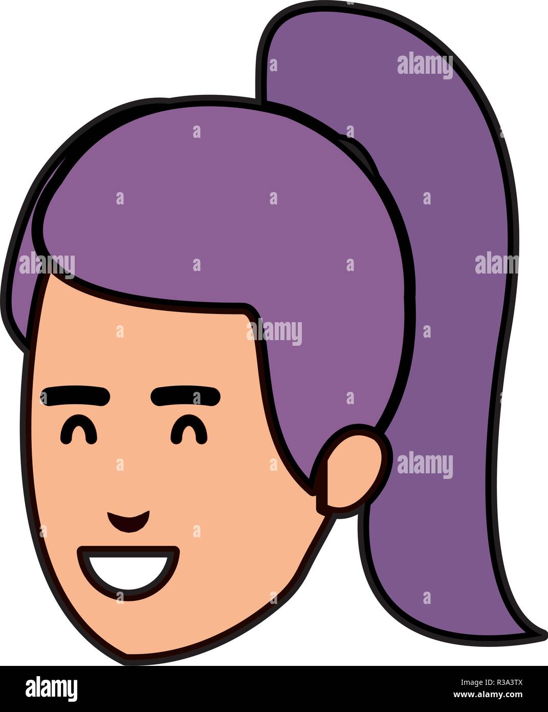 beautiful woman head avatar character Stock Vector Image & Art - Alamy