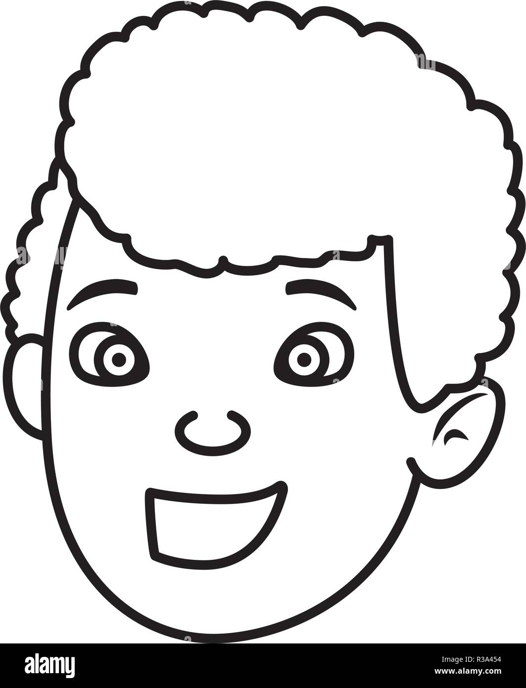 cute little boy head character Stock Vector Image & Art - Alamy