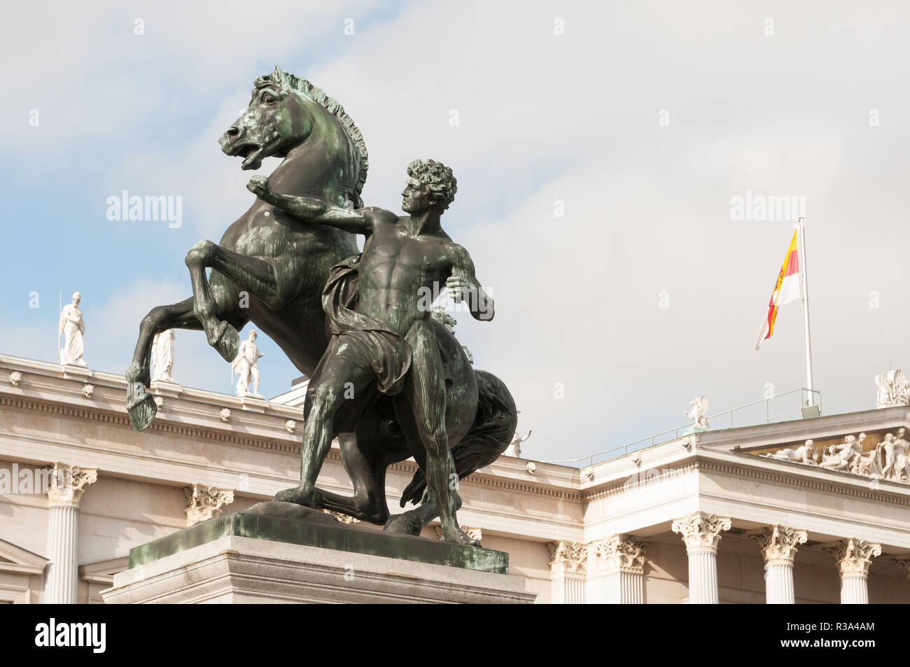 statue at parliament building in vienna Stock Photo - Alamy
