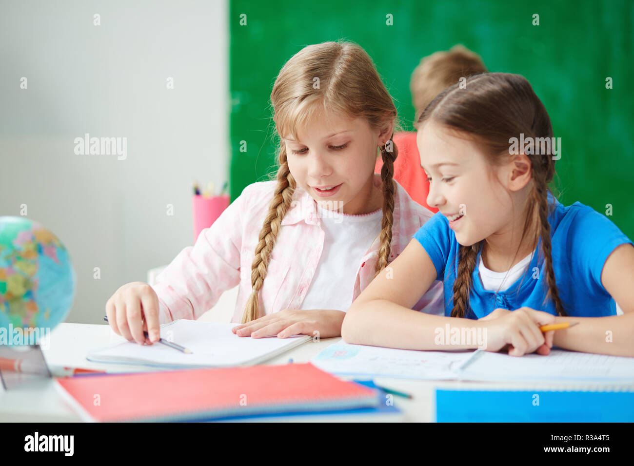 Back view boy student drawing hi-res stock photography and images - Alamy