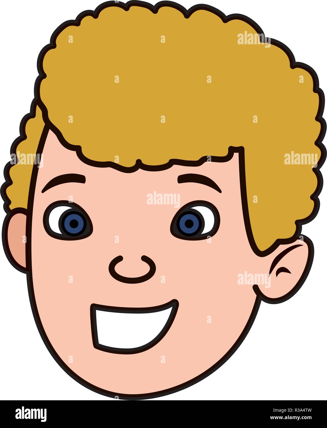 cute little boy head character Stock Vector Image & Art - Alamy