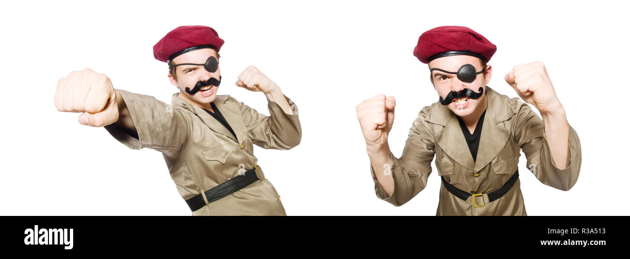 Funny soldier in military concept Stock Photo - Alamy
