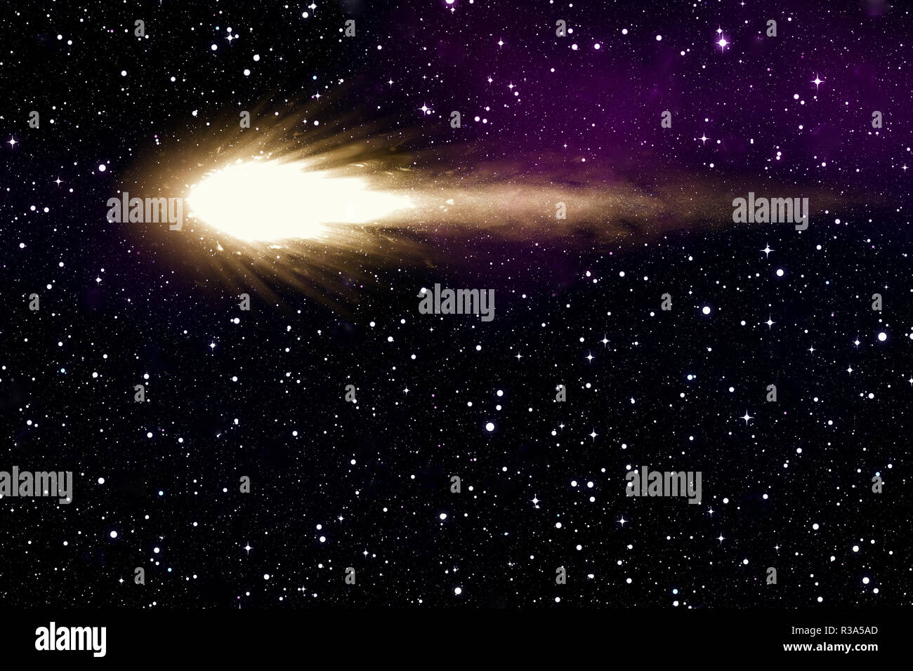 comet in the night sky Stock Photo - Alamy