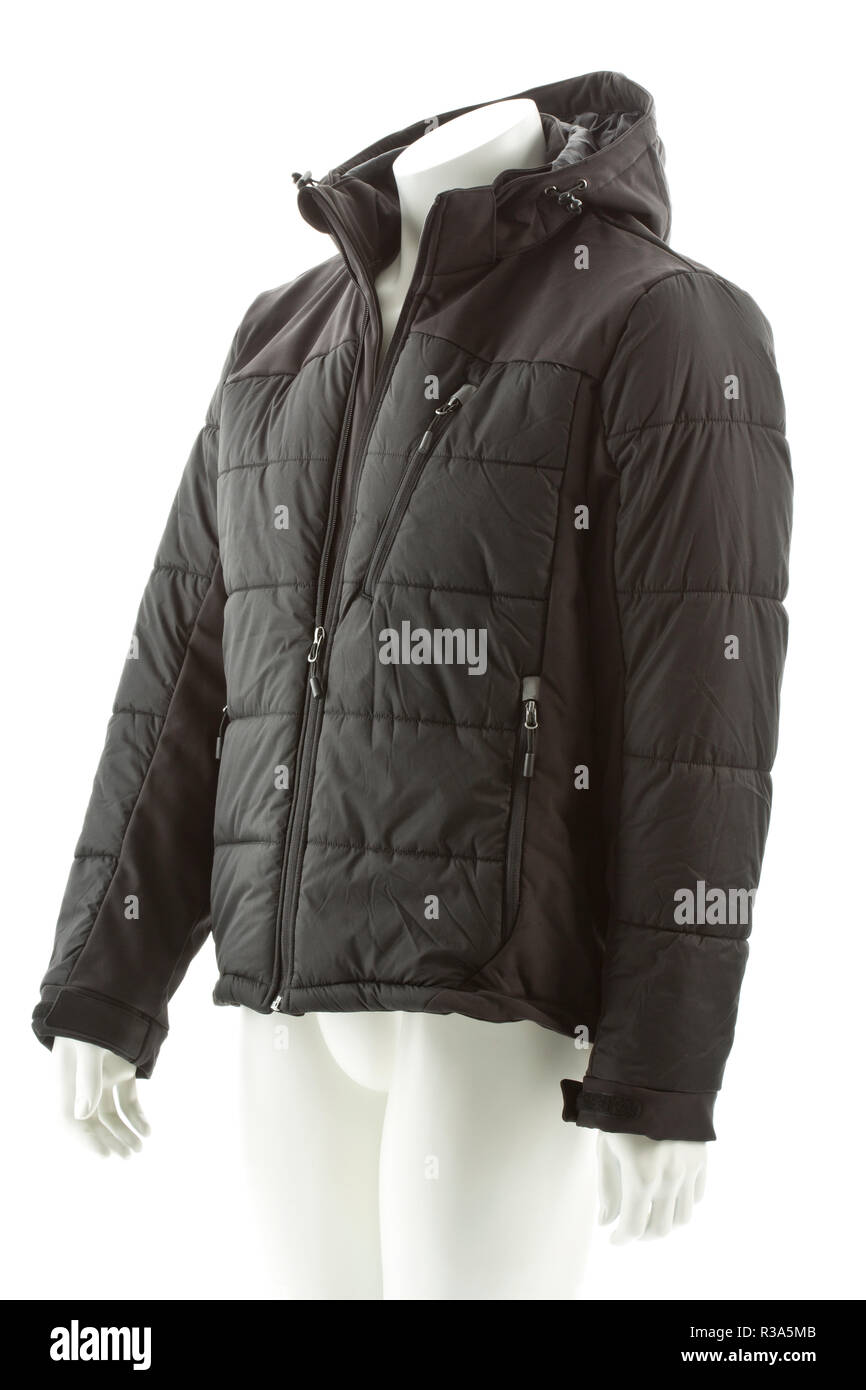 black winter jacket Stock Photo - Alamy