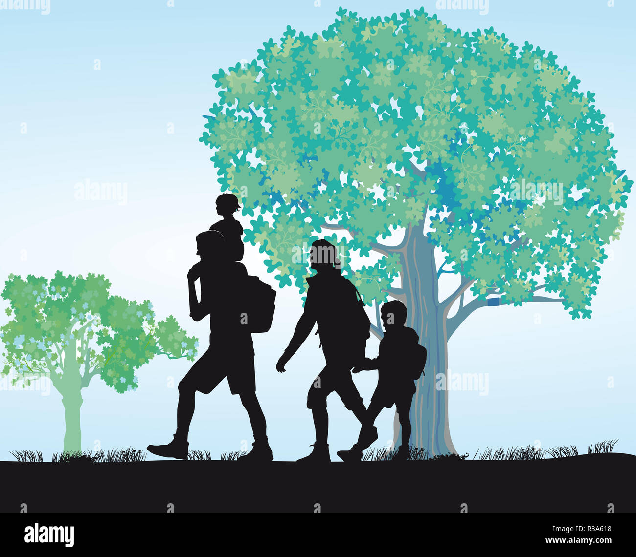 Family Outing Backpack High Resolution Stock Photography and Images - Alamy