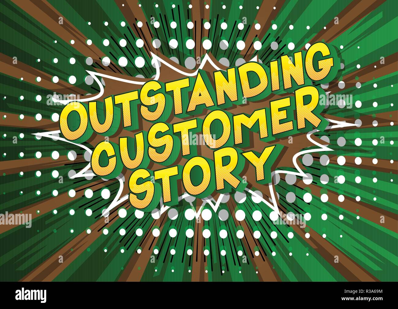 Outstanding Customer Stories - Vector illustrated comic book style ... Outstanding Customer Stories - Vector illustrated comic book style ...