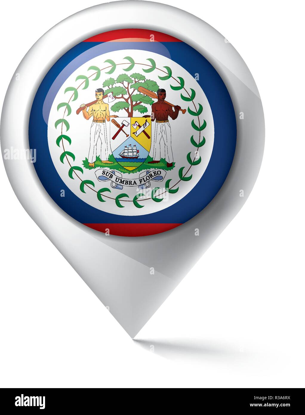 Belize flag, vector illustration on a white background Stock Vector ...