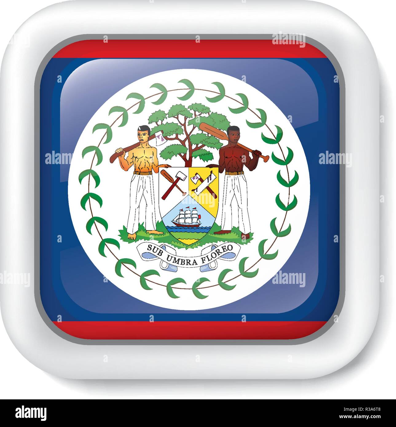 Belize flag, vector illustration on a white background Stock Vector ...