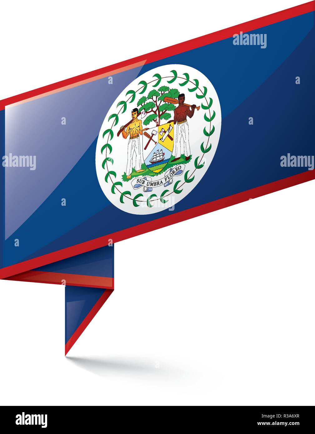 Belize flag, vector illustration on a white background Stock Vector ...
