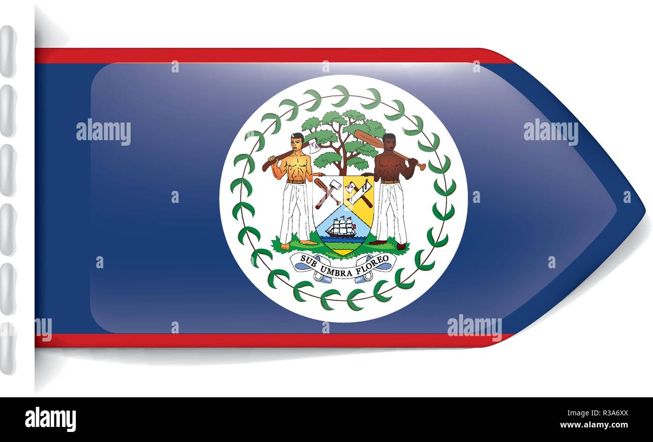 Belize flag, vector illustration on a white background Stock Vector ...
