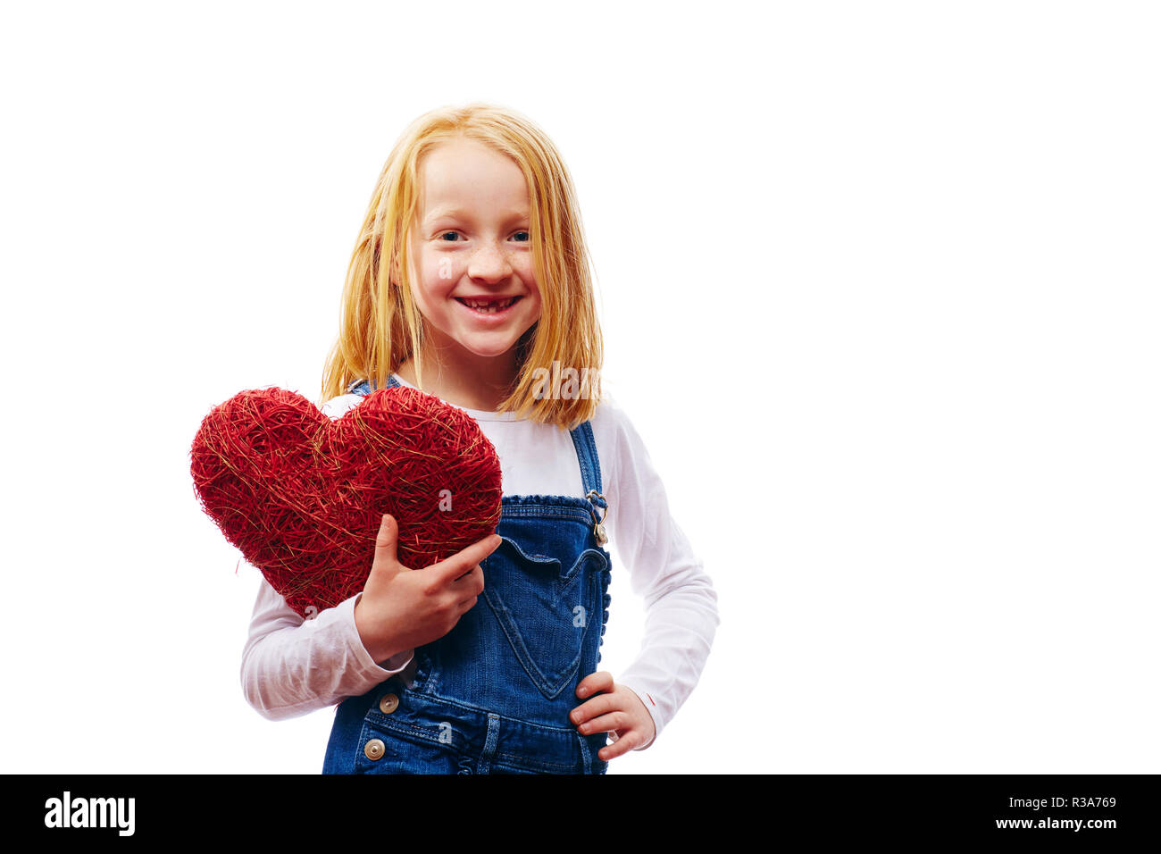 girl with heart Stock Photo - Alamy
