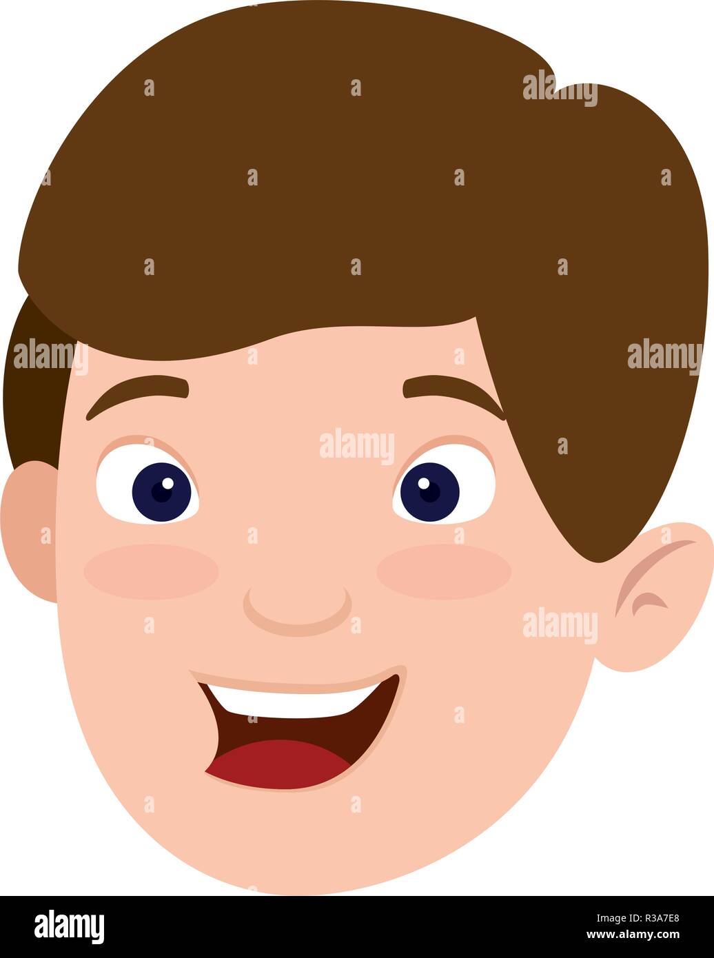 cute little boy head character Stock Vector Image & Art - Alamy