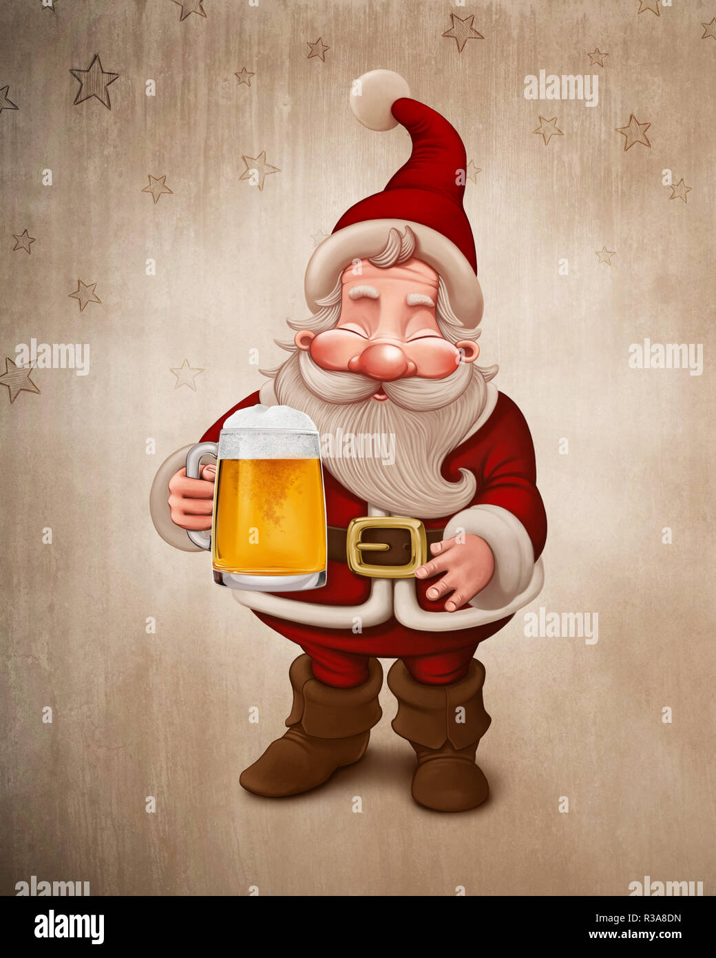 Father christmas drinking beer hi-res stock photography and images - Alamy