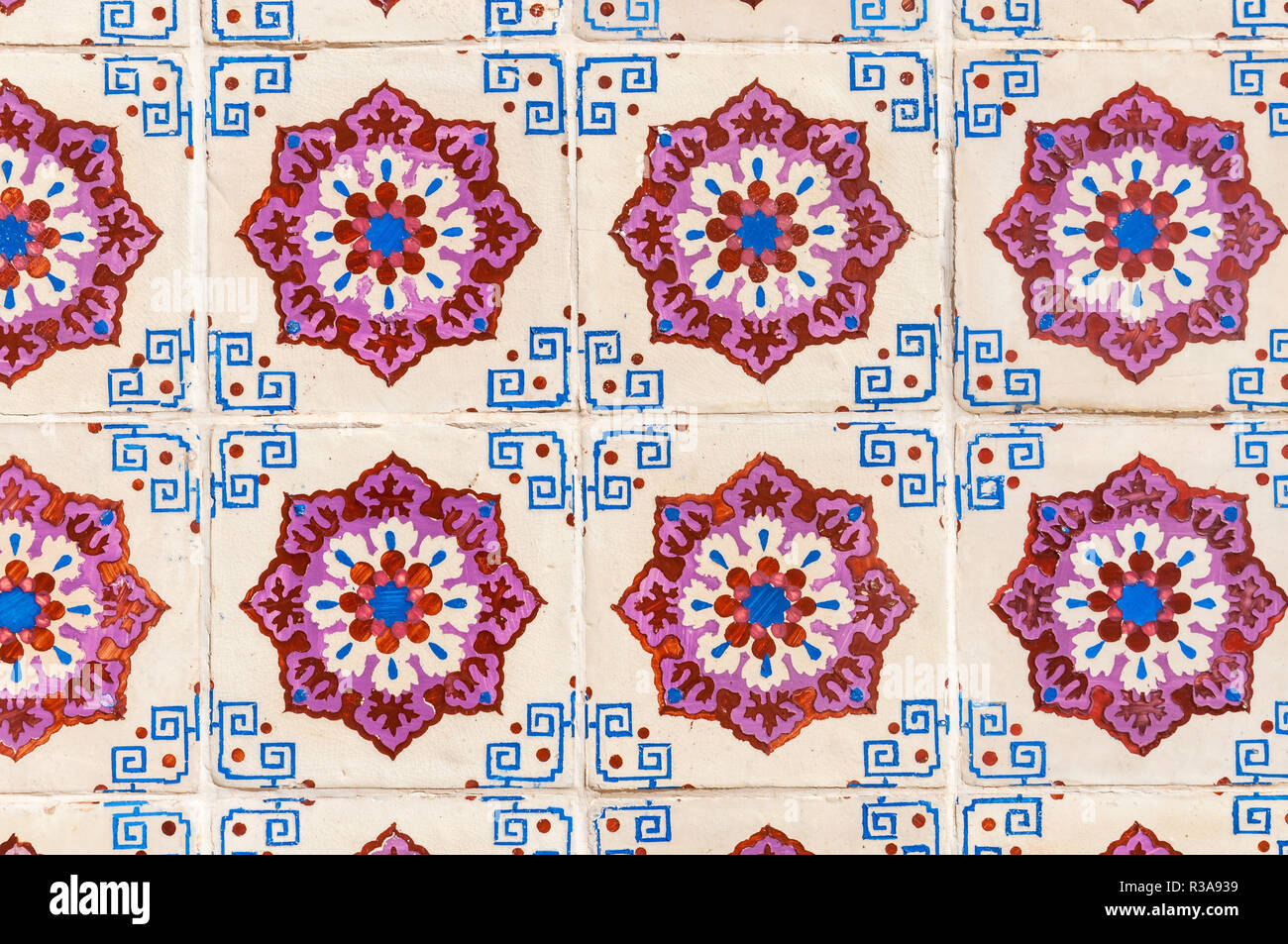 background made of portuguese ceramic tiles called azulejos Stock Photo ...