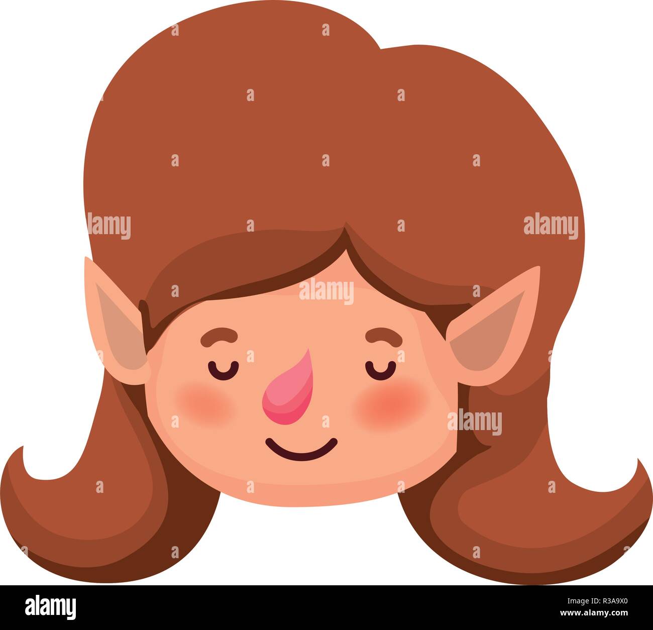 elf woman head avatar character Stock Vector Image & Art - Alamy
