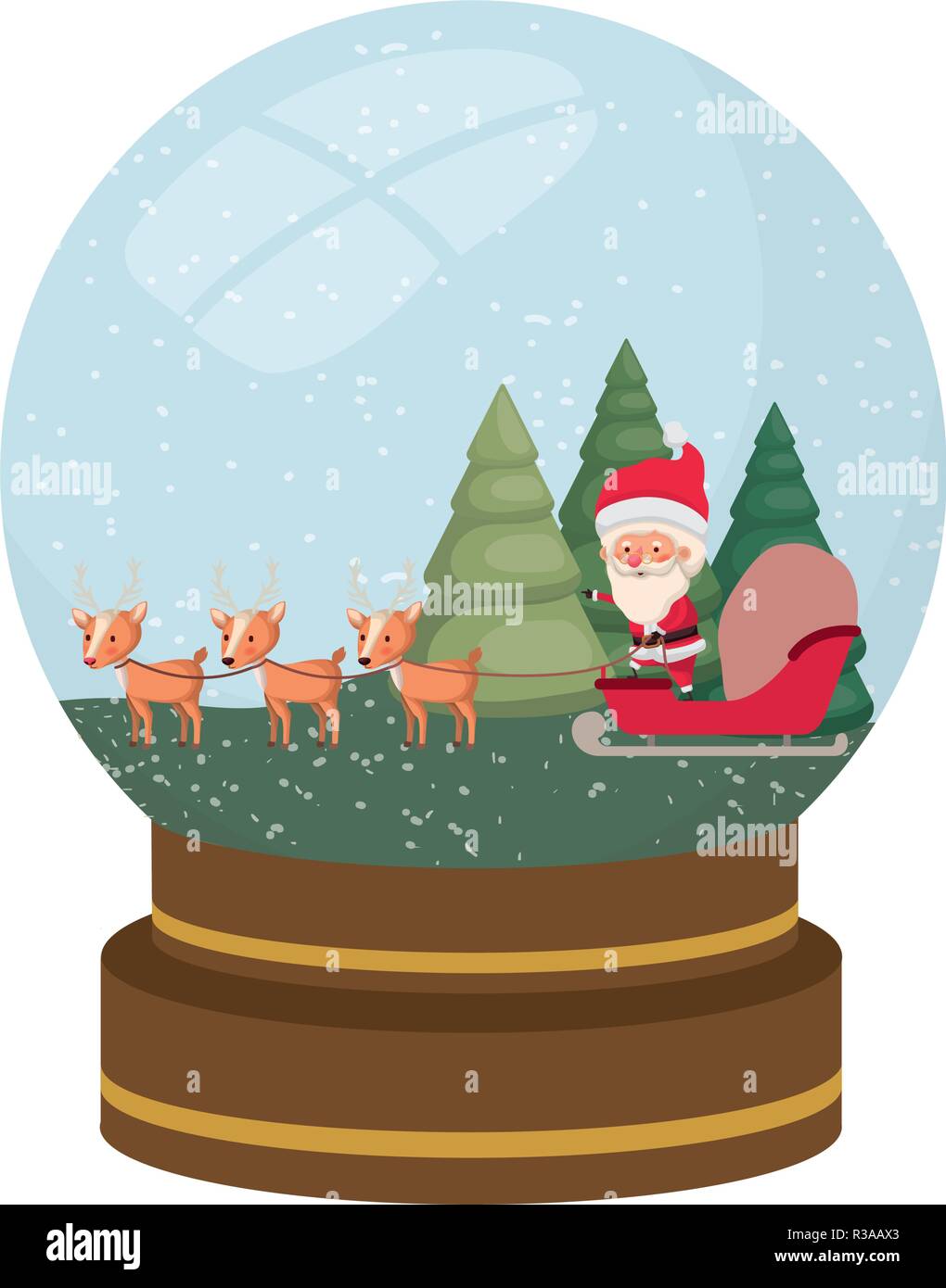 santa claus in crystal ball avatar character Stock Vector Image & Art ...