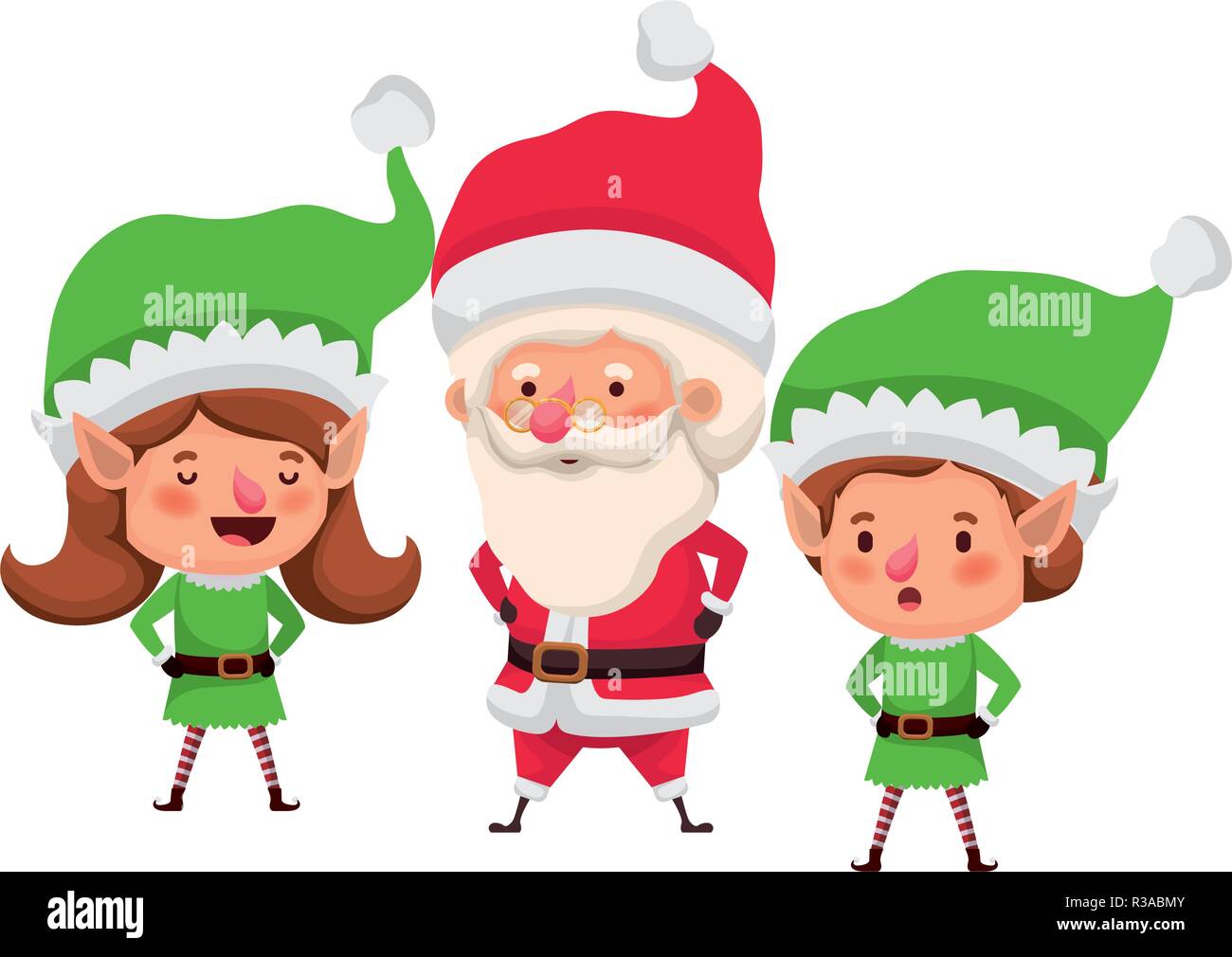 Santa child laughing Stock Vector Images - Alamy
