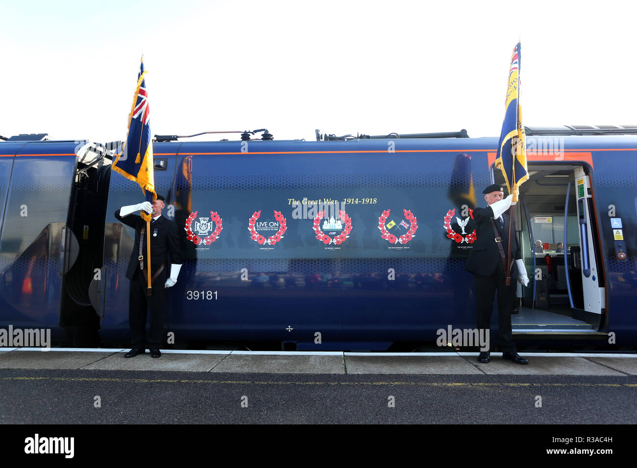 General views of the 'Poppy Train' a Passchendaele Javelin Train ...