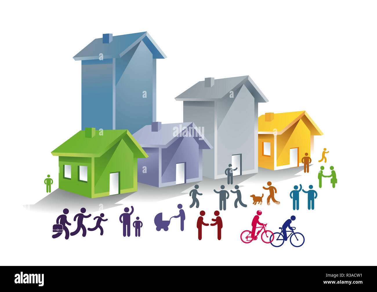 Community life Cut Out Stock Images & Pictures - Alamy