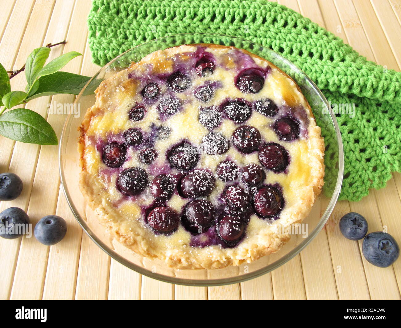 blueberry cake with icing sugar Stock Photo - Alamy