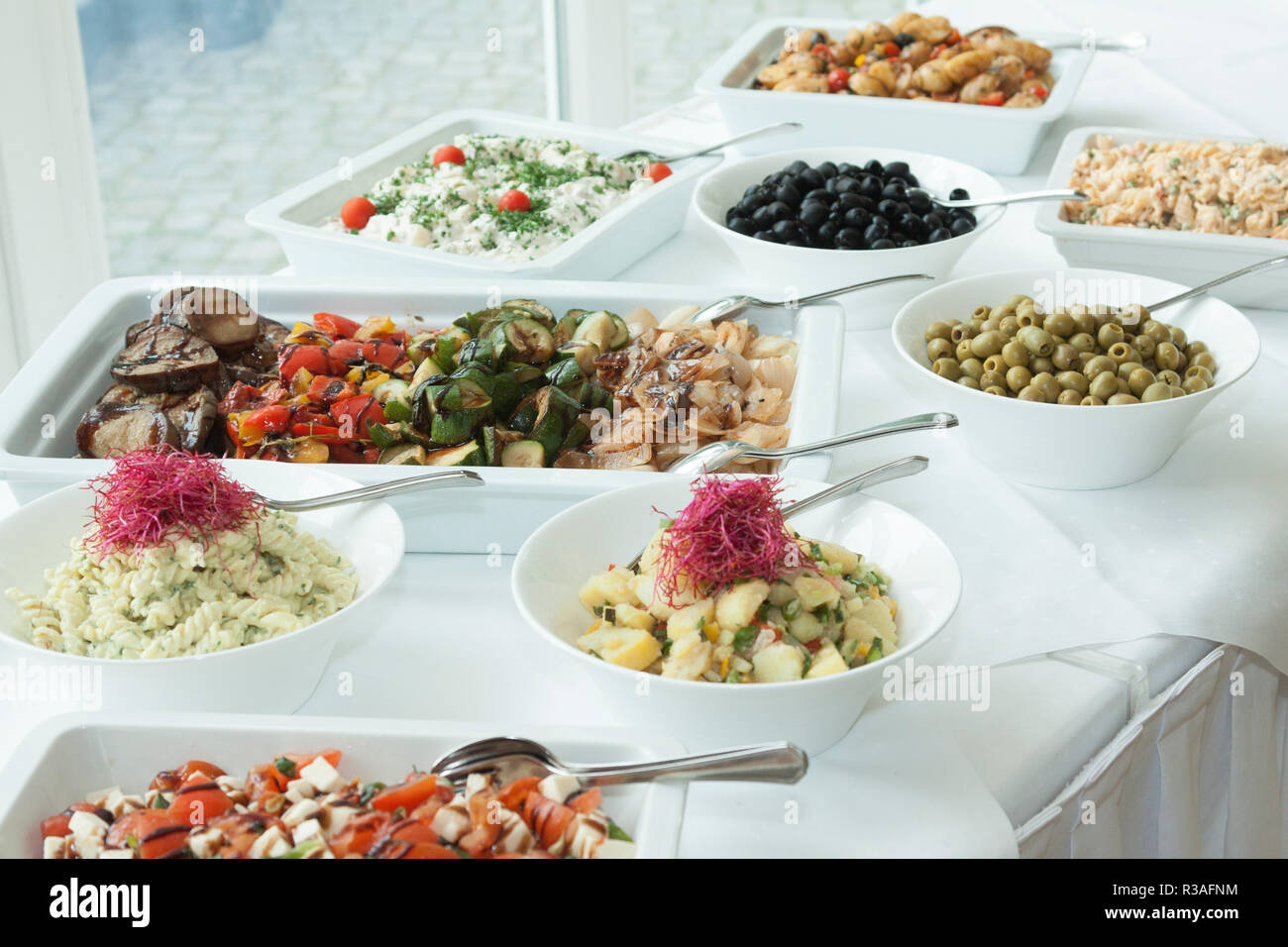 buffet of salads Stock Photo - Alamy