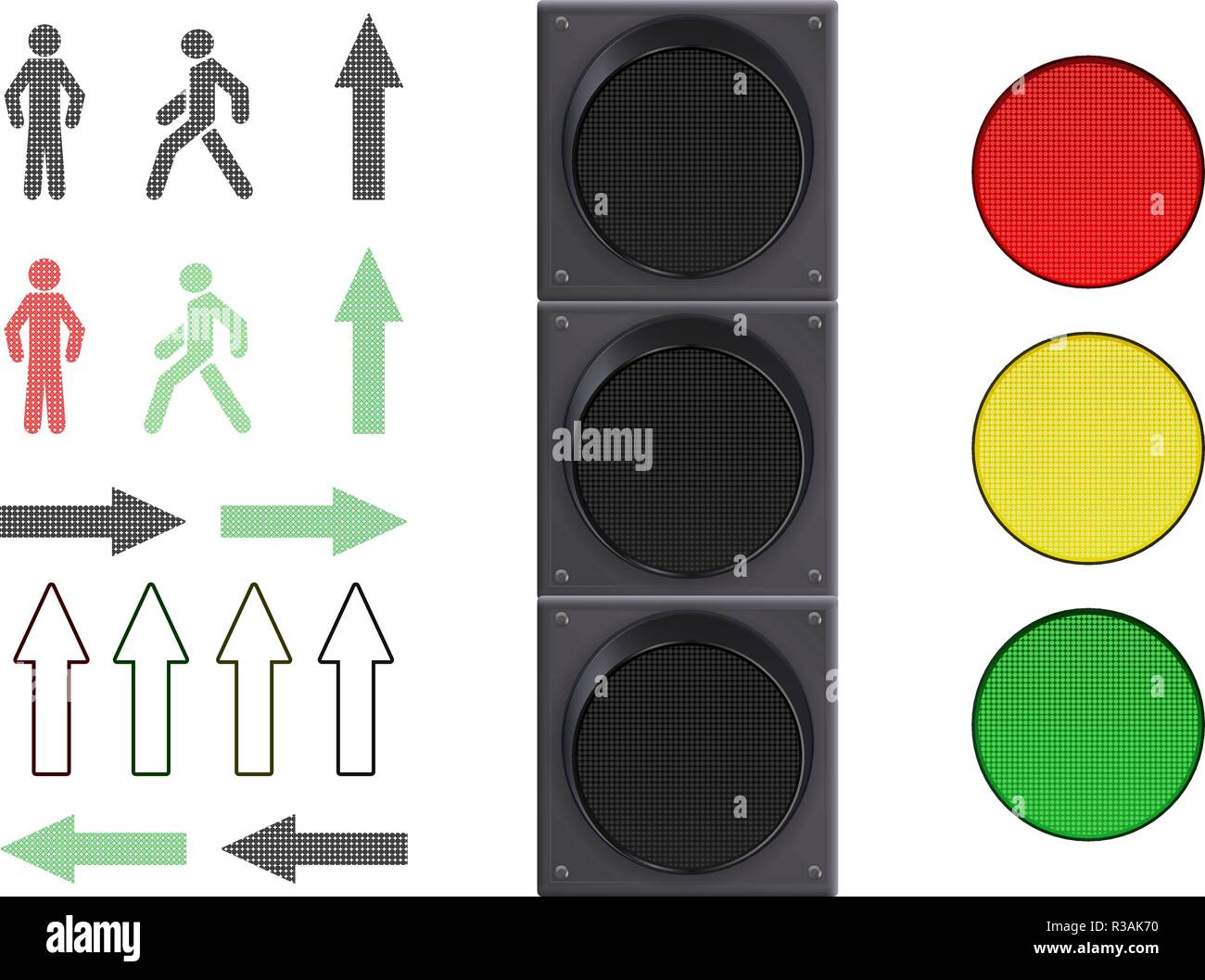 Traffic lights elements Stock Vector Image & Art - Alamy
